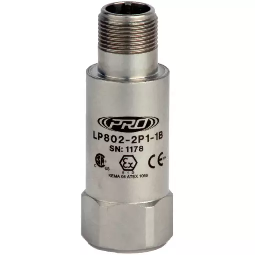 LP802 - Intrinsically Safe Loop Power Sensor, Velocity, 4-20 mA, Top Exit Connector / Cable ...